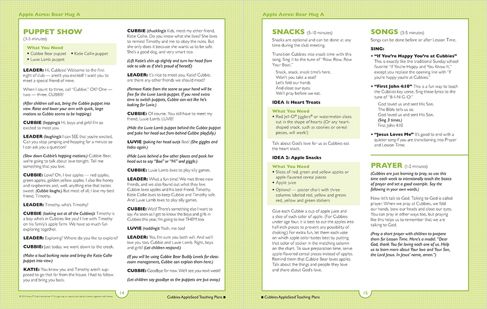 Awana Cubbies Appleseed